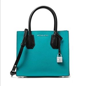 Michael Kors | Bags | Michael Kors Mercer Colorblock Leather Cross Body ...